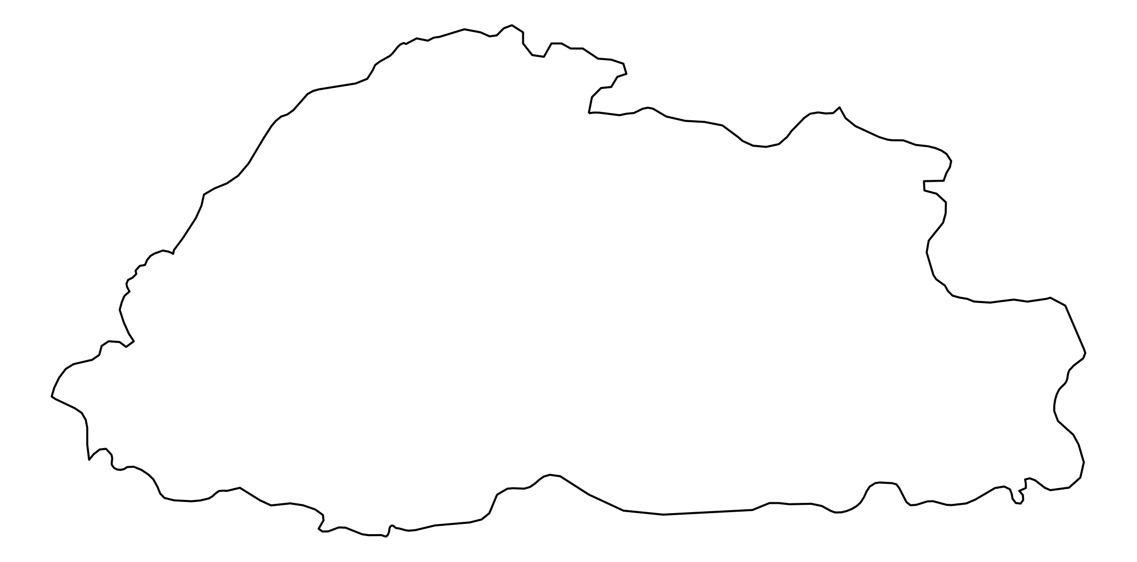 Bhutan Outline Map Bhutan Map OutlineMap Bhutan Outline Map Bhutan Map OutlineMap